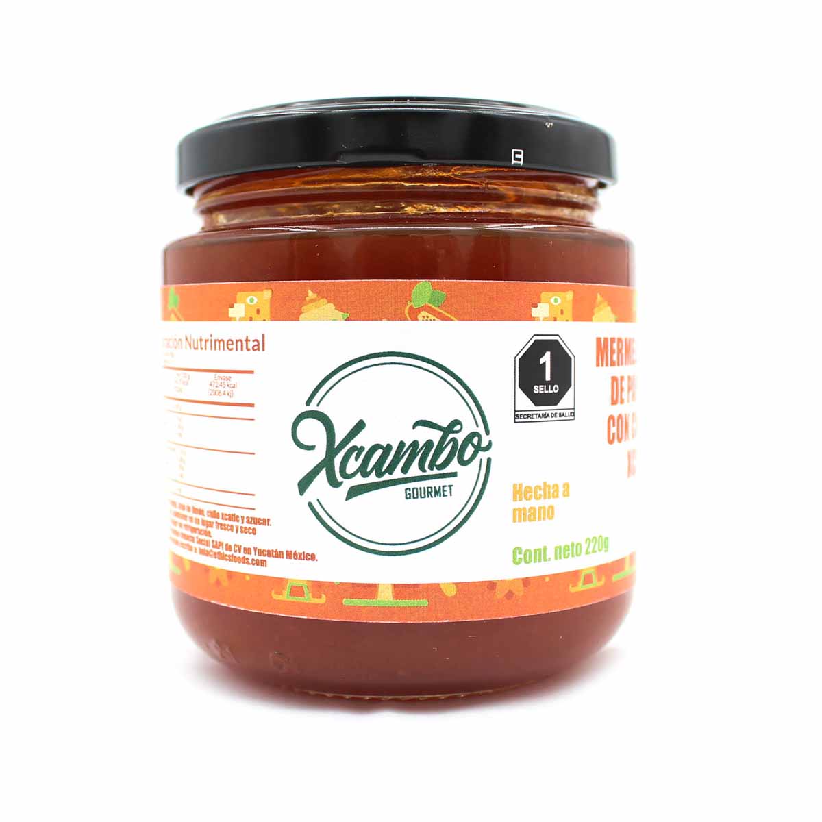 MERMELADA DE PAPAYA CON CHILE XCATIC 220GR XCAMBO GOURMET - Gran Chapur