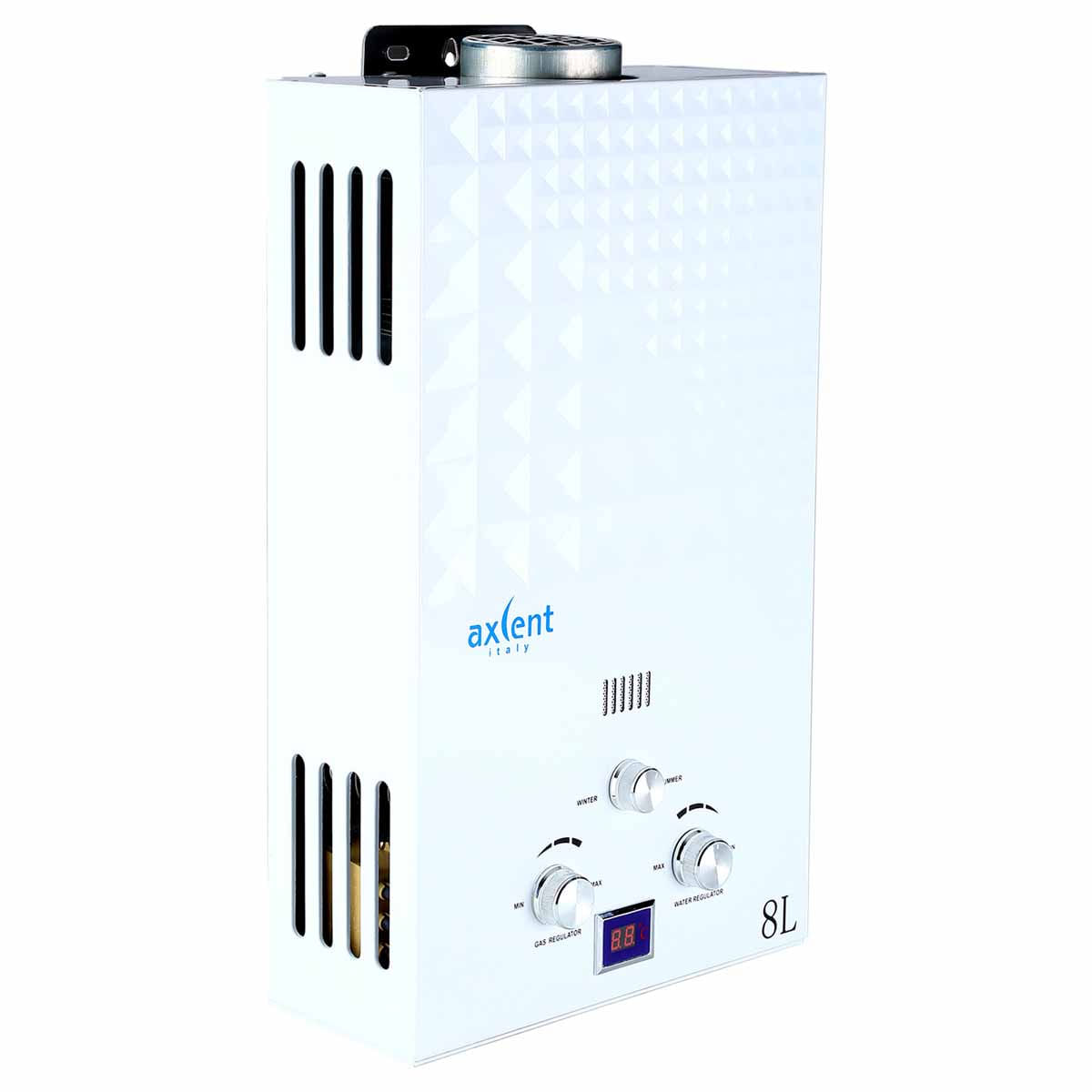 Calentador De Agua Axcent APOLOVIII Gas 8 Litros Blanco - Gran Chapur
