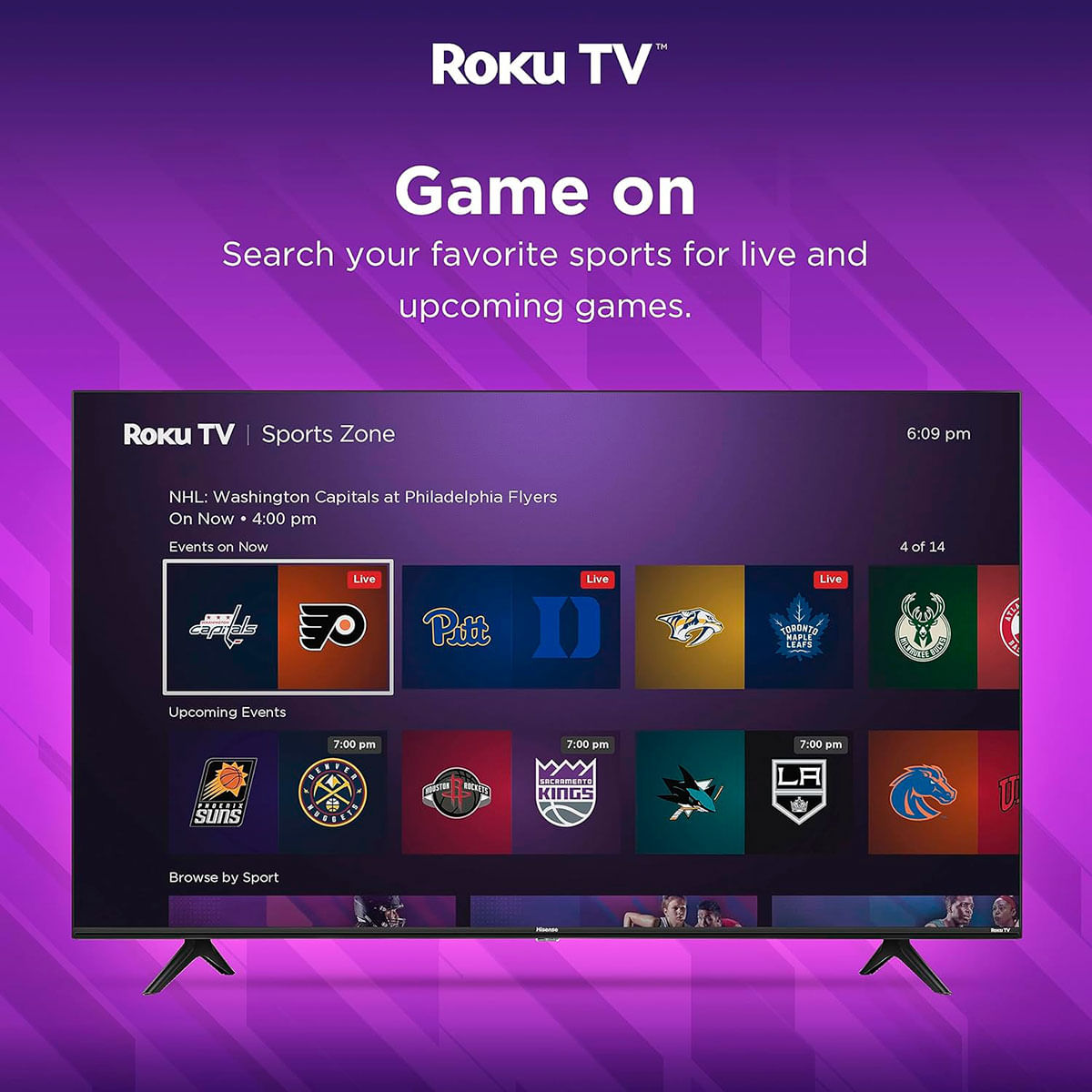 TELEVISOR HISENSE SMART 43" 4K ROKU TV - Gran Chapur