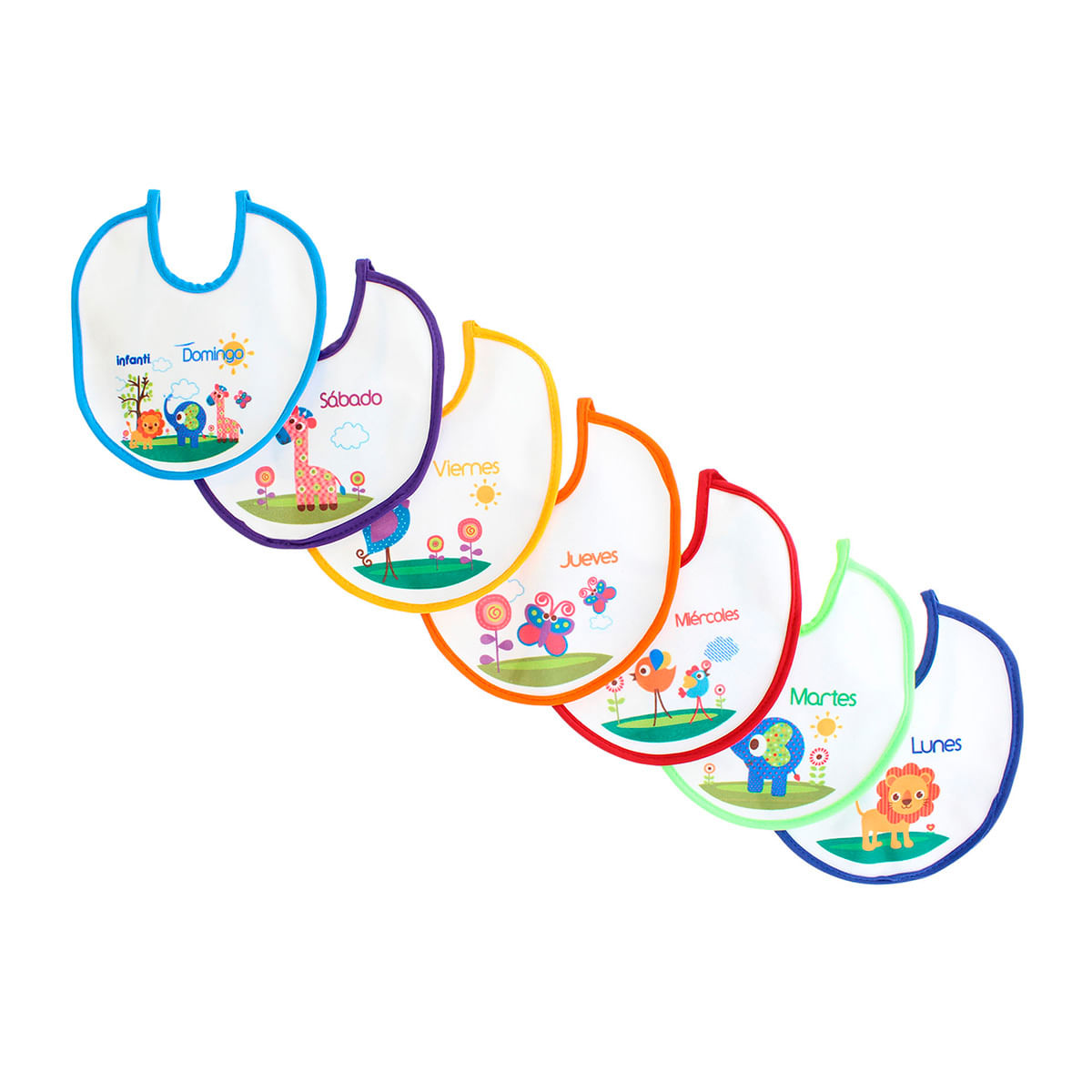 BABERO CH TELA DIAS DE LA SEMANA INFANTI - Gran Chapur