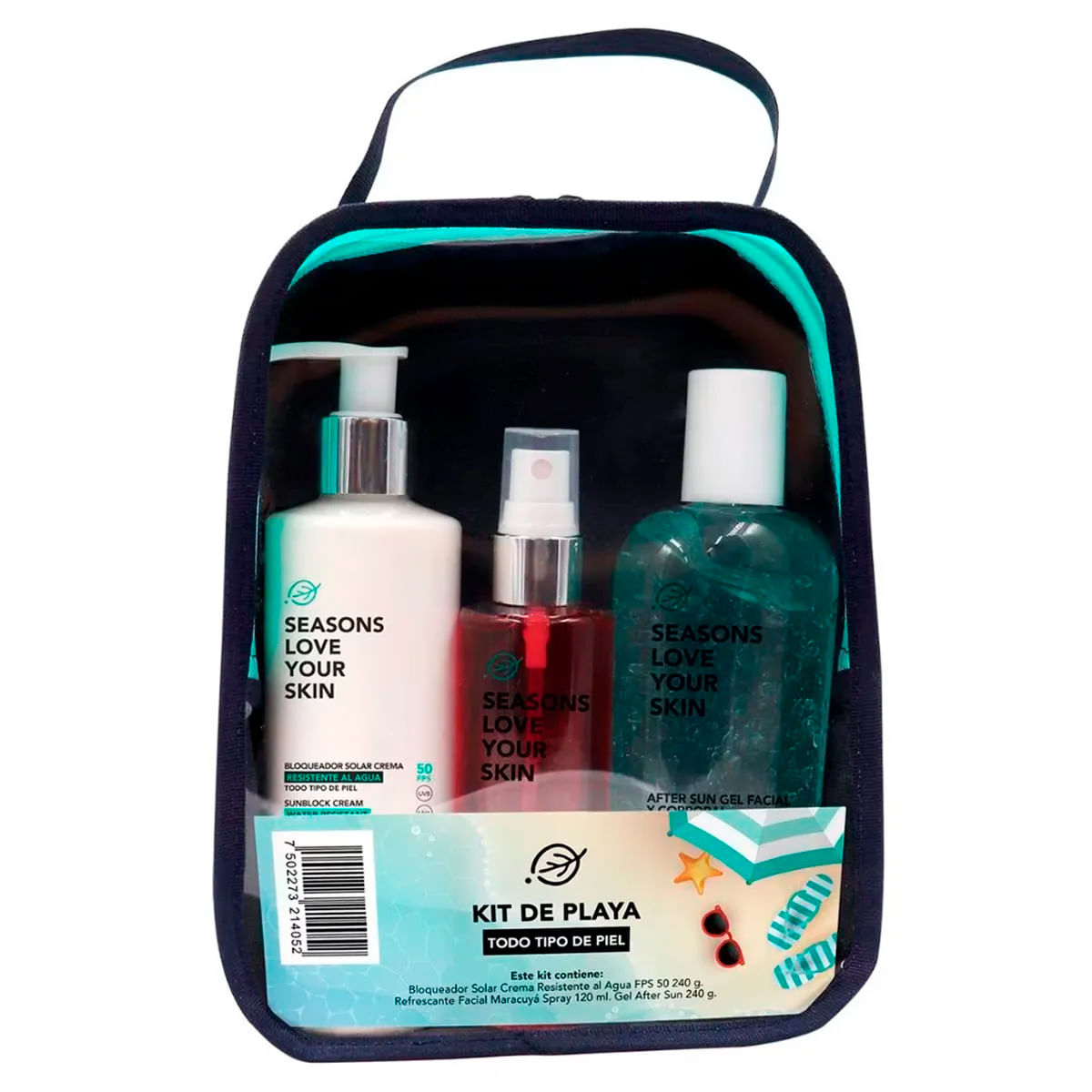 KIT DE PLAYA - BLOQUEADOR RESISTENTE AL AGUA - Gran Chapur