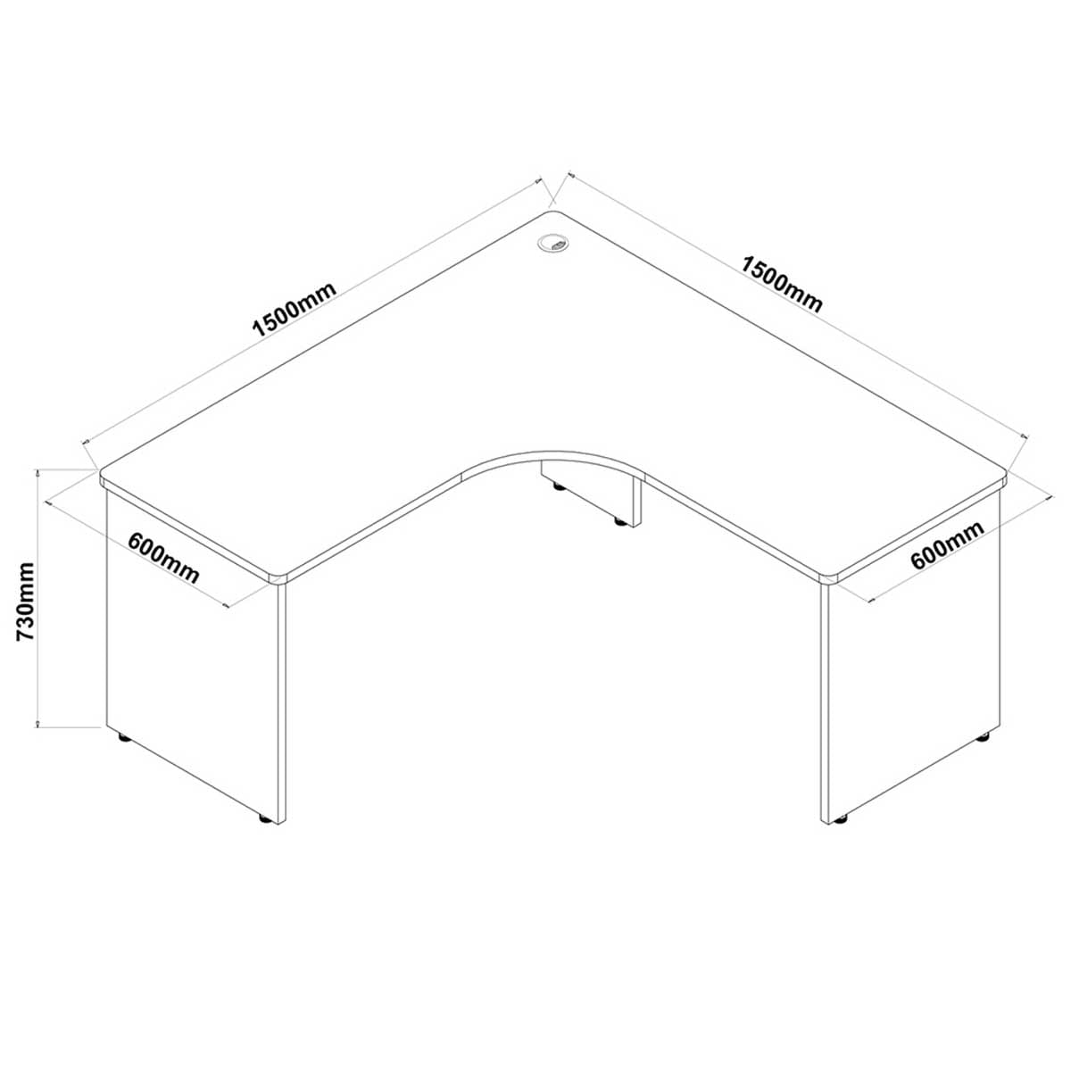 ESCRITORIO EN L 1500 - Gran Chapur