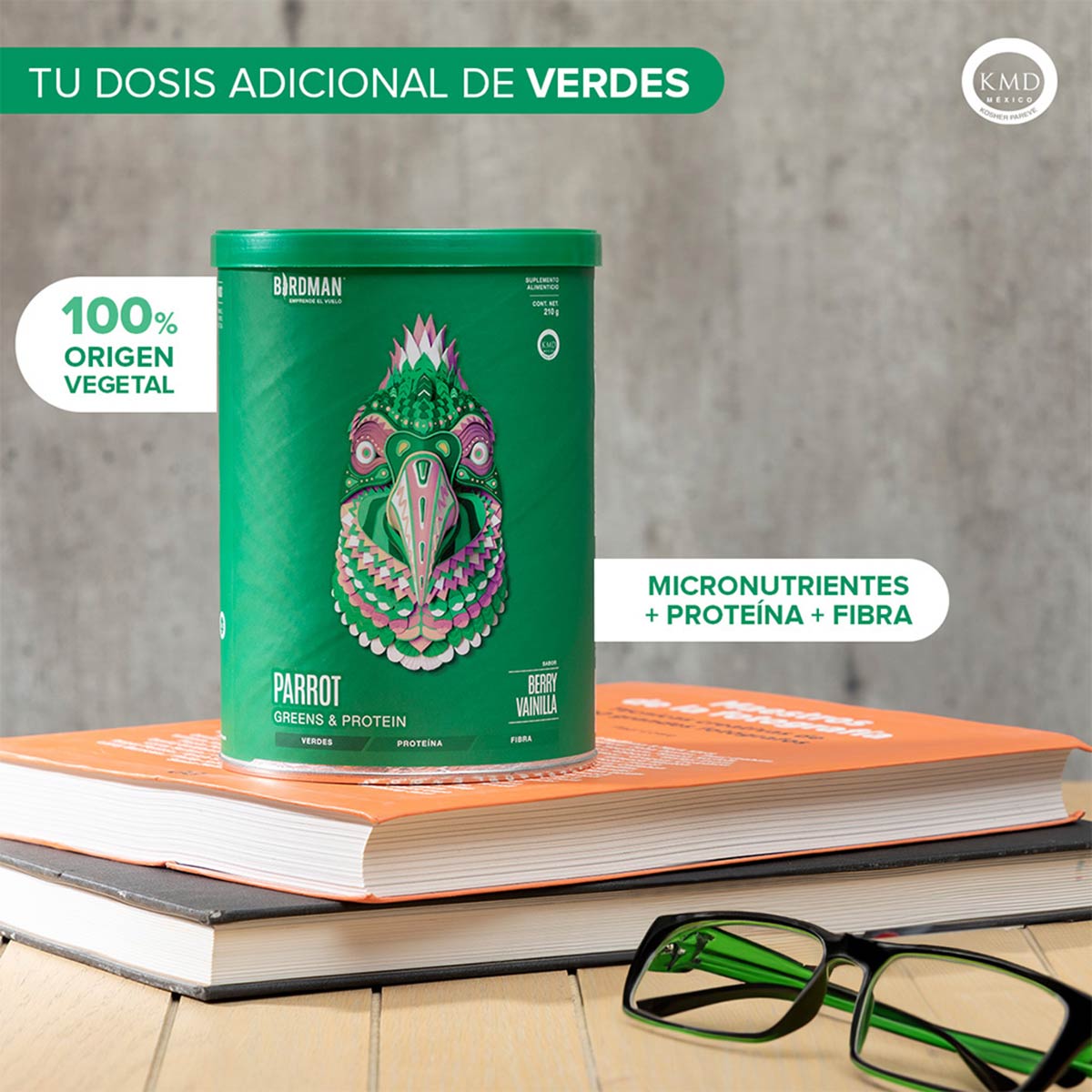 Birdman Parrot Greens & Protein Berry Vainilla 210gr Suplemento ...