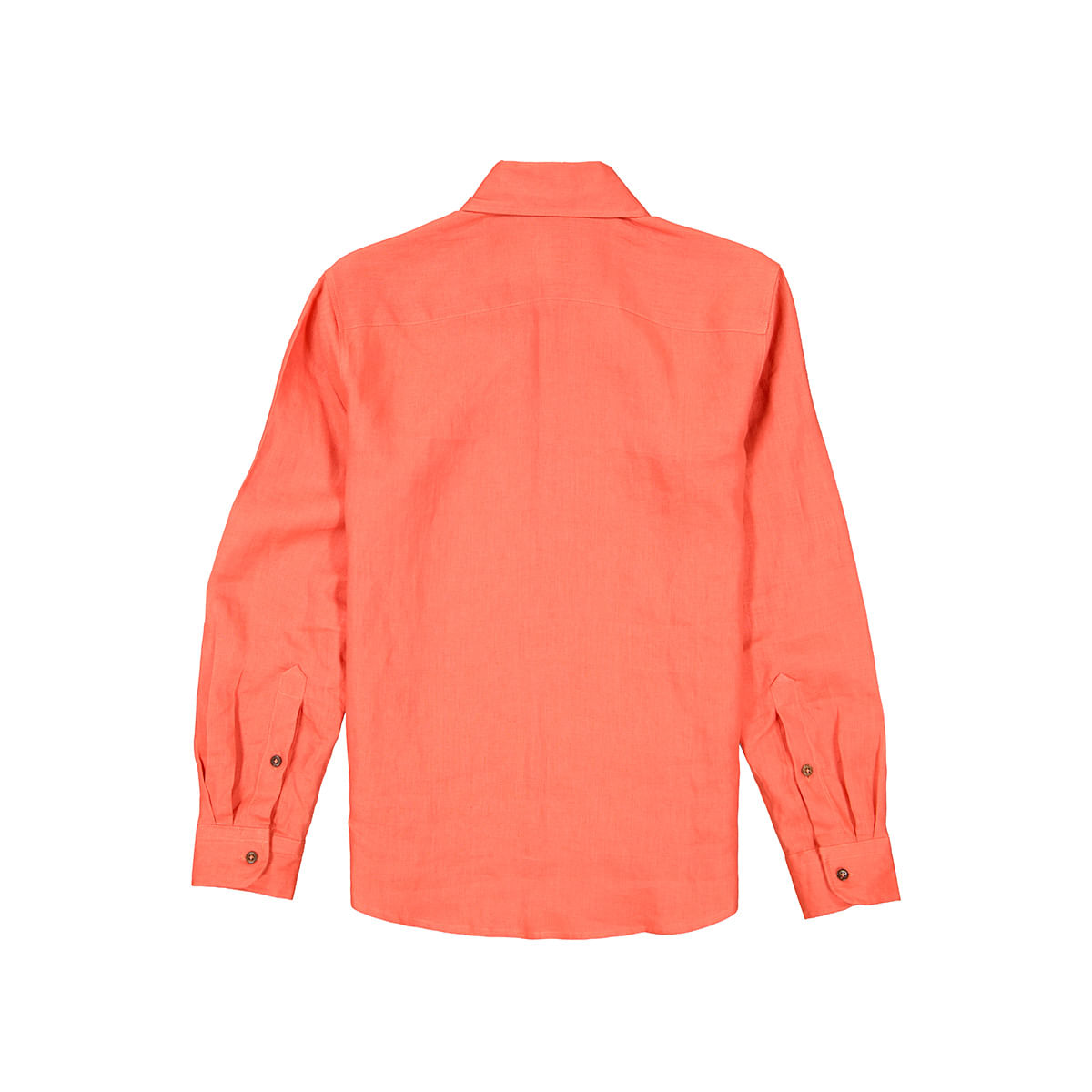 Camisa Manga Larga Button Down 100% Lino Terracota - Gran Chapur
