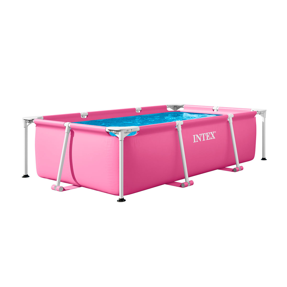Piscina con Estructura Rectangular Rosa Intex Sin Bomba 2.2m x 1.5m x ...