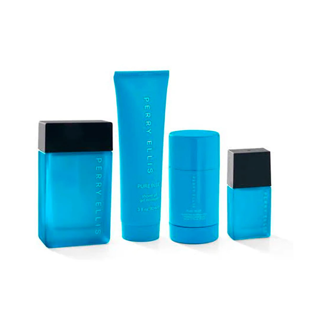 Perry Ellis Pure Blue Eau De Toilette 100ml GS 4pc - Gran Chapur