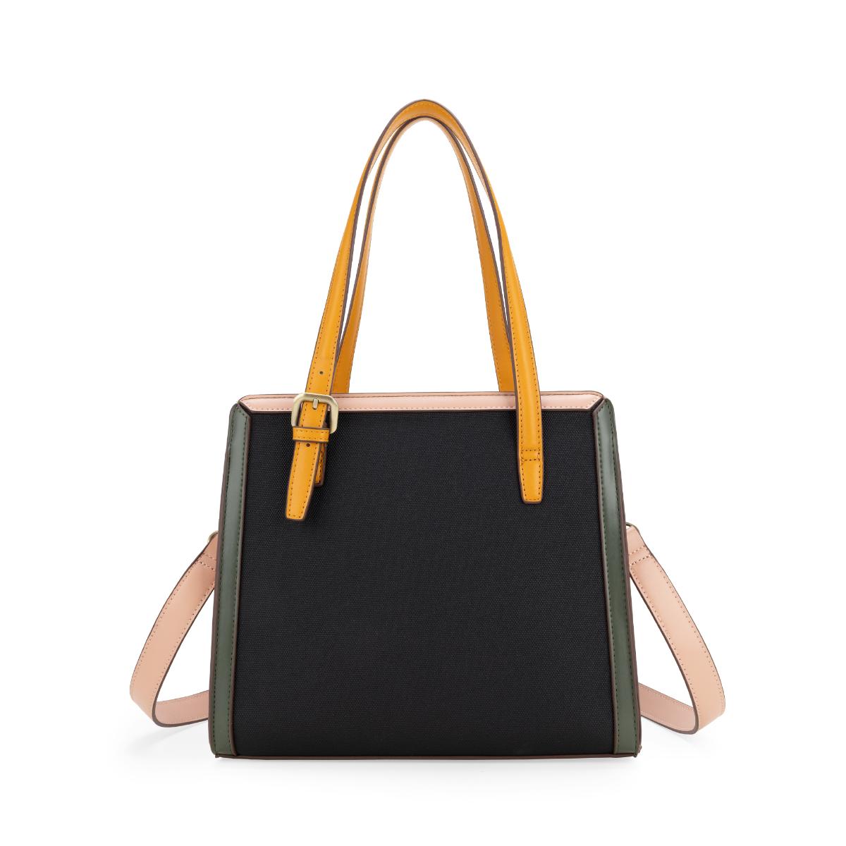 Bolsa Satchel Cloe Calzana Mediana Negro - Gran Chapur