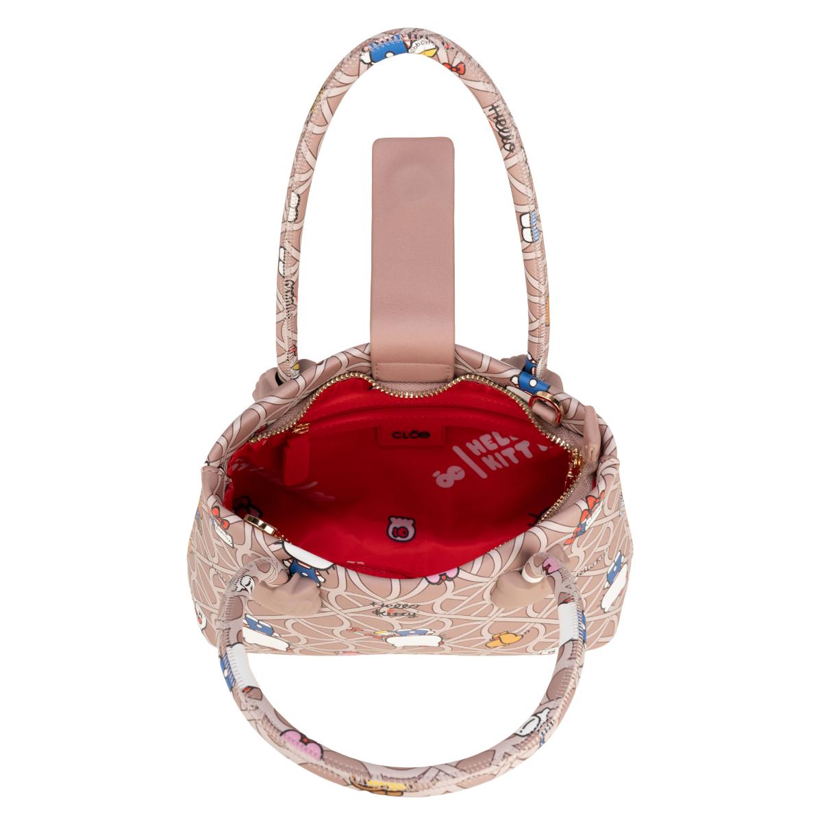 Bolsa Satchel Cloe Hello Kitty Chica Beige - Gran Chapur