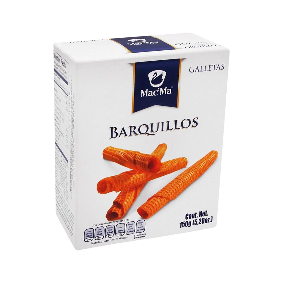 Caja de Mini Barquillos Mac'ma 150gr - Gran Chapur