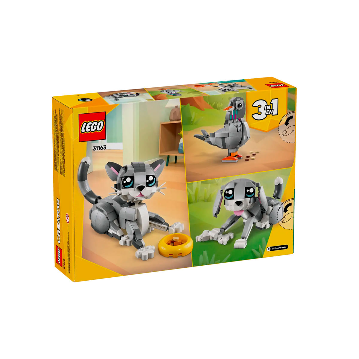 Gato Juguetón Lego Creator 3 en 1 Modelo 31163 Con 407 Piezas - Gran Chapur